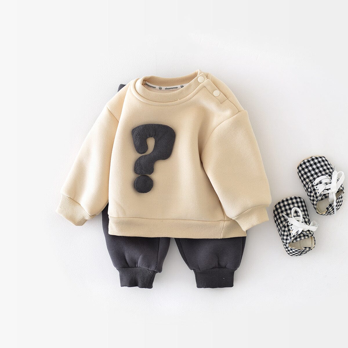 Question Mark Plush Sweatshirt & Jogger Set – Alex + Nova